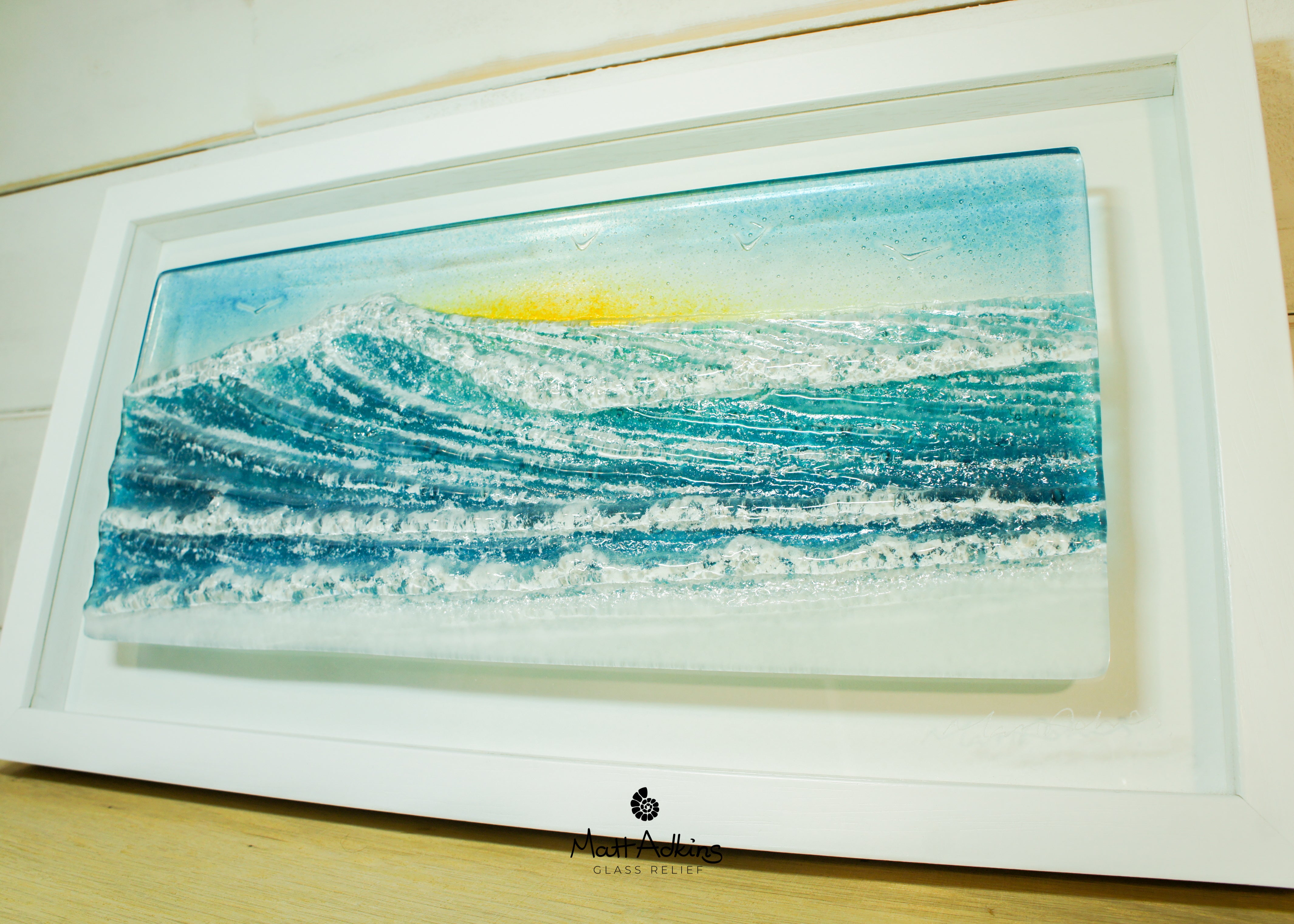 Wave Frame Sun - Landscape D4 - 45x25cm(18x10") – Matt Adkins at Glass ...