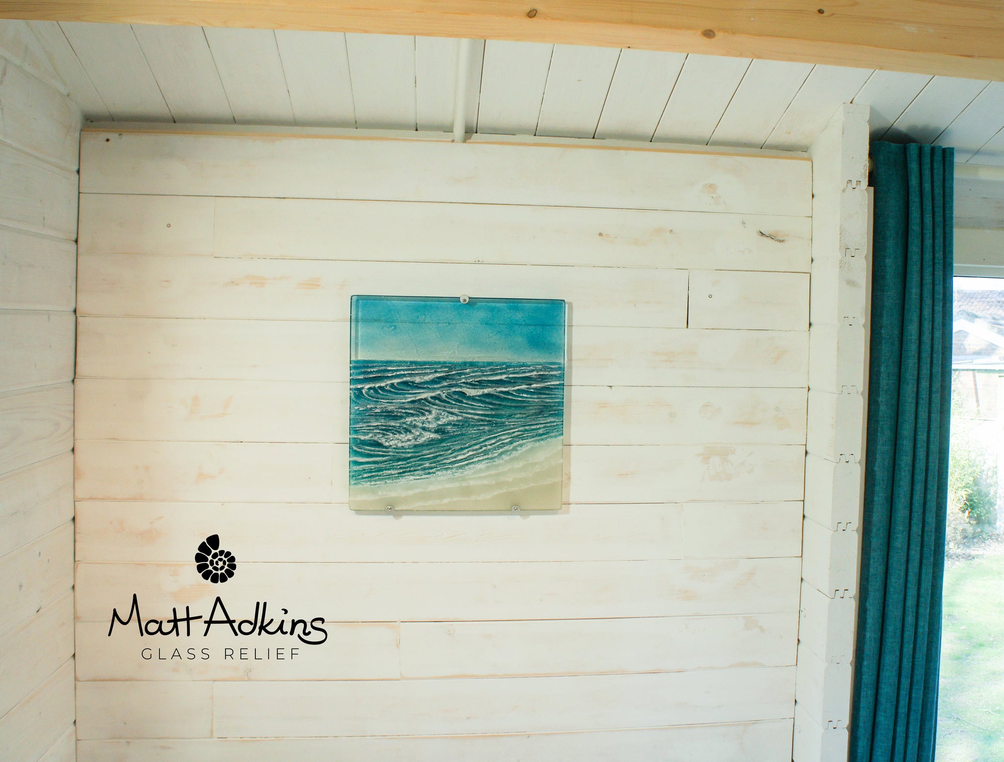 Coastal Wave Panel - Large - 40x40cm (16"x16") with fixings – Matt ...