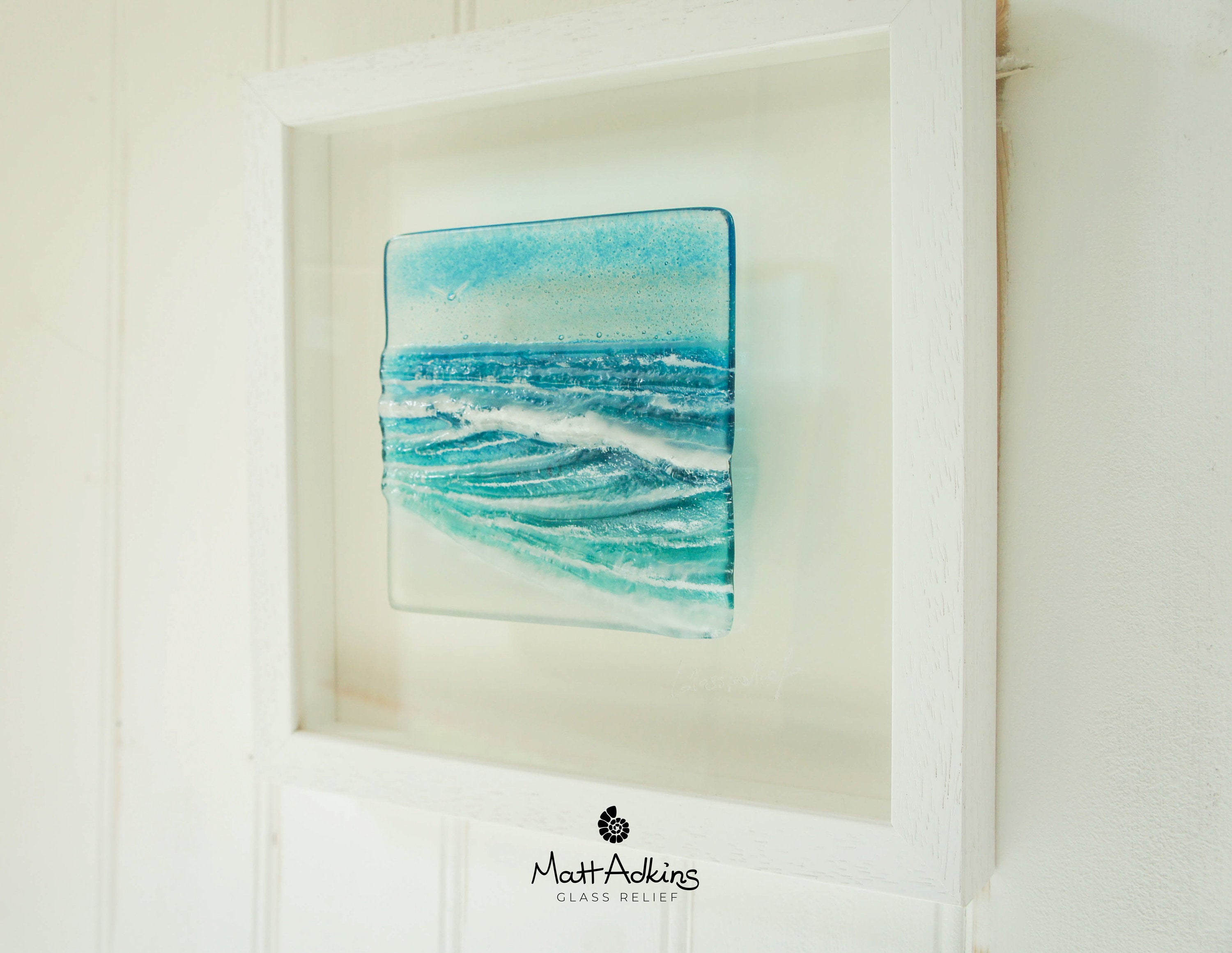 Wave in a Box - Model 1 D1 - 25x25(10") – Matt Adkins at Glass Relief Ltd