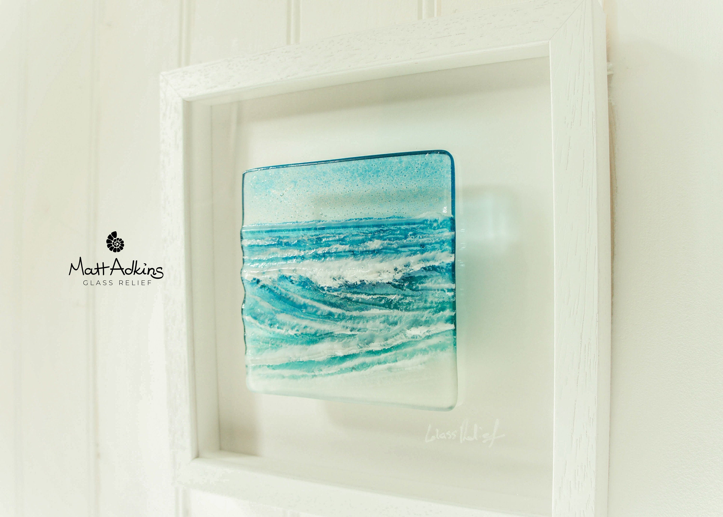 Wave in a Box - Model 1 D2 - 25x25(10") – Matt Adkins at Glass Relief Ltd